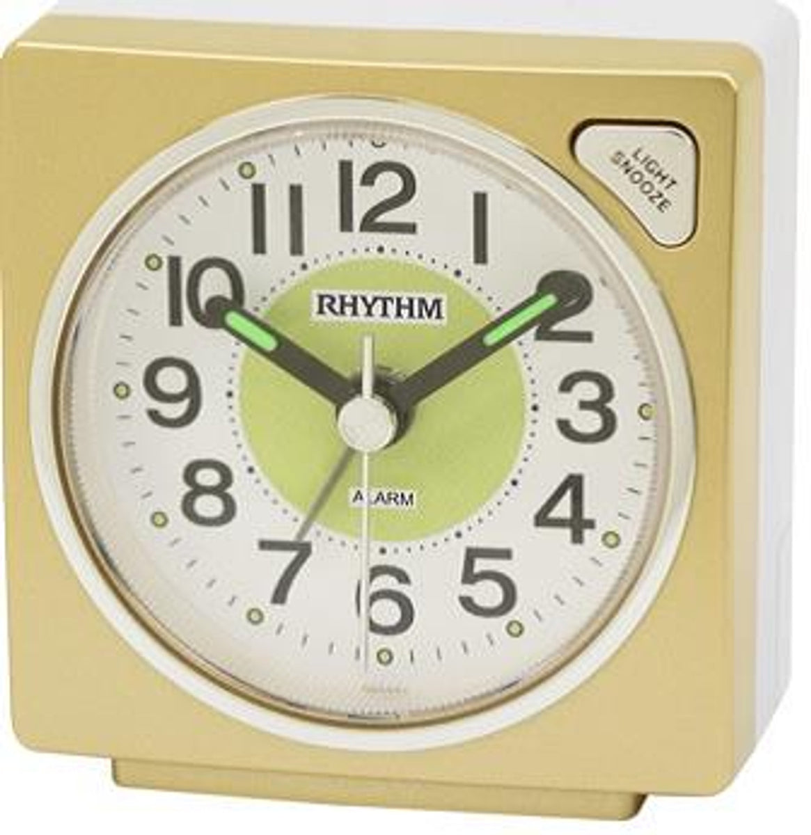 Rhythm Quartz Beep Alarm Clock Gold # – byers jewellers