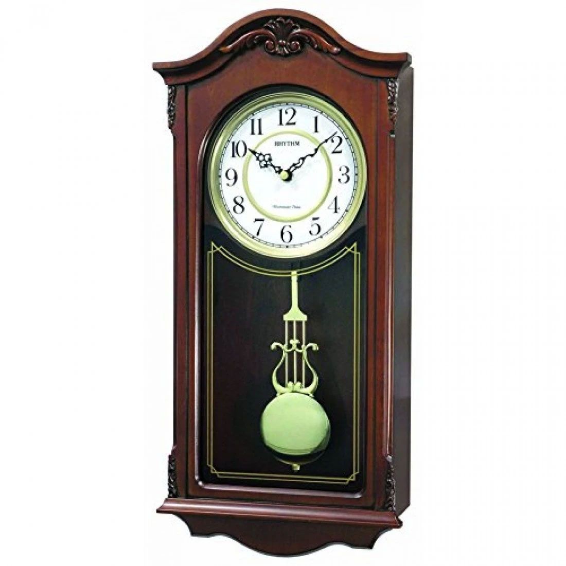 Rhythm Pendulum Wooden Chiming Wall Clock #23526 – byers jewellers