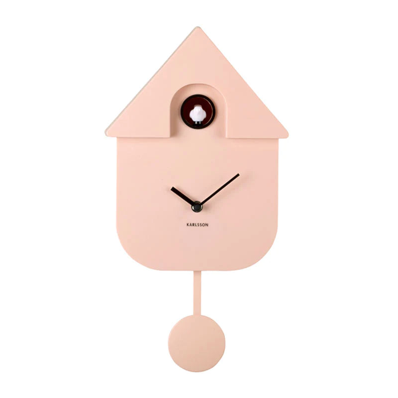 Karlsson Modern Cuckoo Clock Light Pink #25375 – byers jewellers